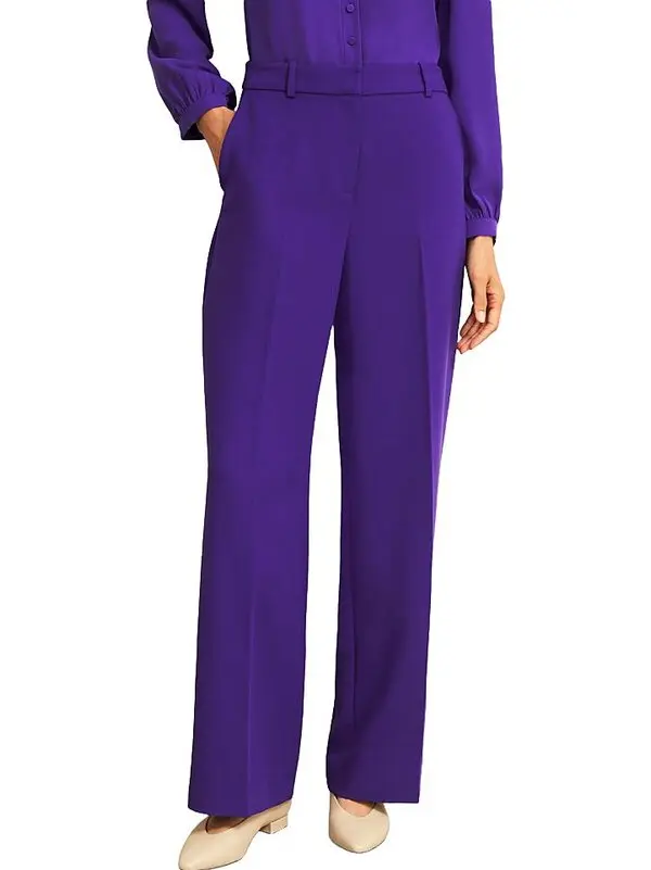 HOBBS LONDON Sami Wide Leg Trousers - Jewel Purple