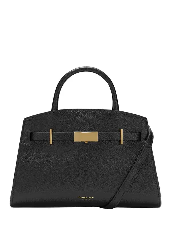 DEMELLIER Hudson Bag - Black Small Grain