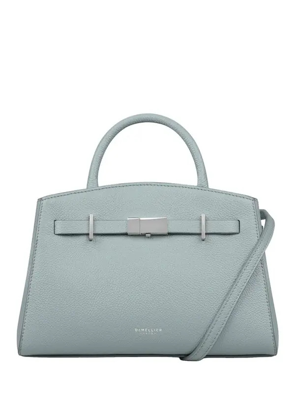 DEMELLIER The Hudson Handbag - Pacific Blue Small Grain
