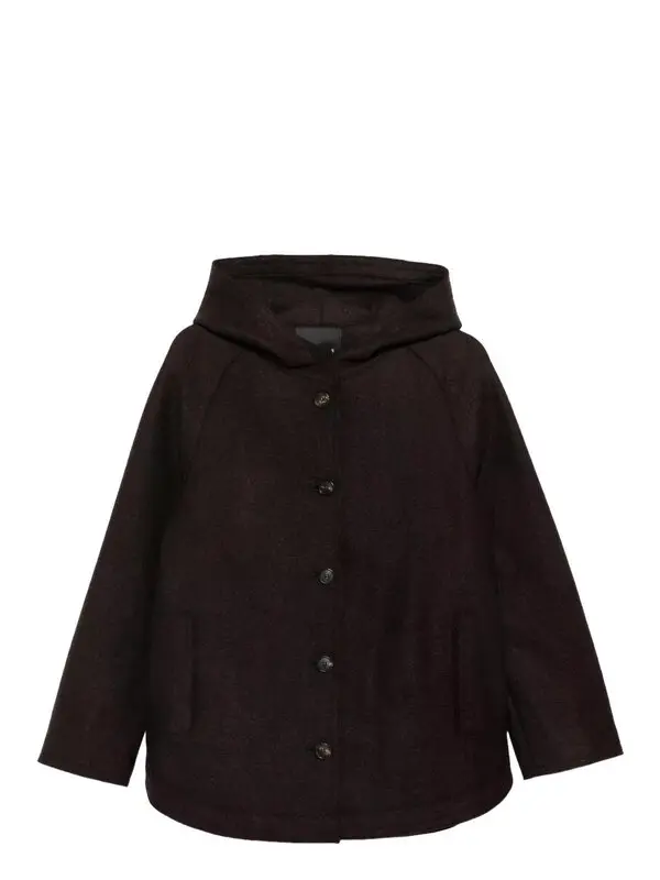 ROSSO 35 Hooded Coat - Black