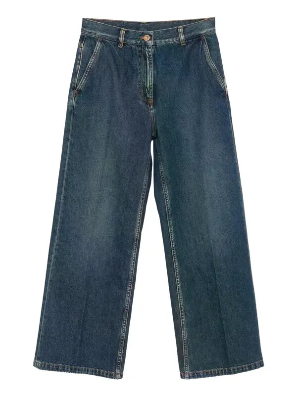 Aspesi Cotton Wide Leg Jeans - Blue