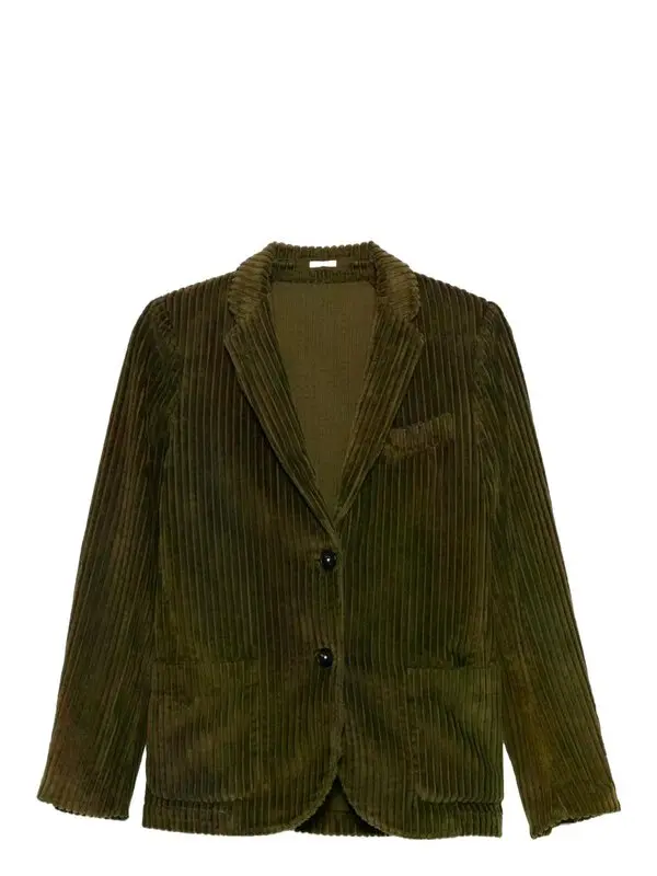 Massimo Alba Corduroy Notched-lapel Blazer - Green
