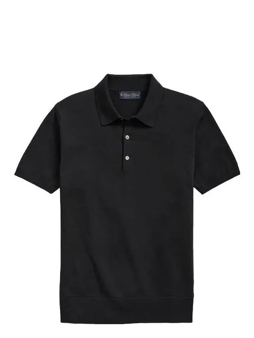 Brooks Brothers Supima® Cotton Polo Sweater - Caviar