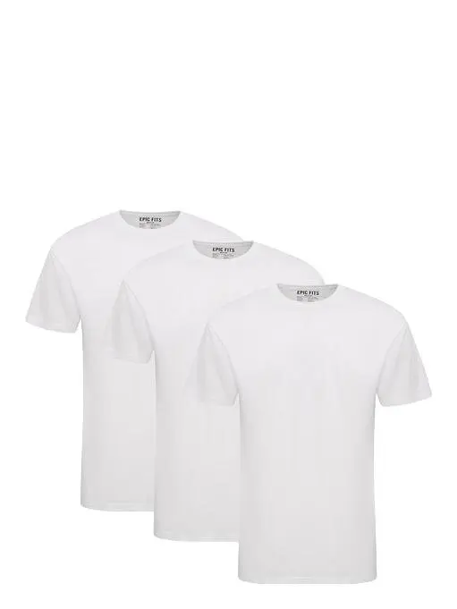 EPIC FITS Crew Neck T-shirts - All White