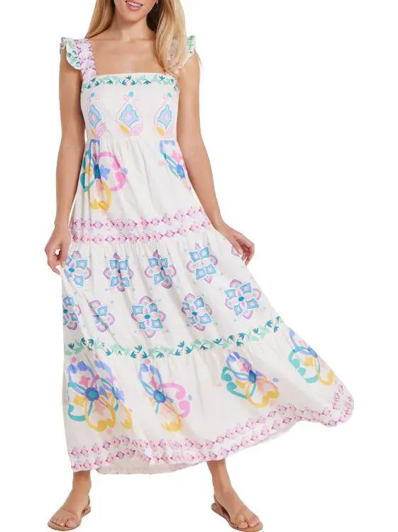 HERMOZA Olivia Maxi Dress - Graceful Garlands