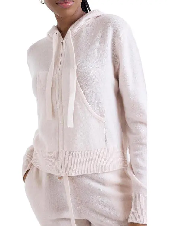 1982 Lavinia Crop Cashmere Hooded Sweater - Kissed Pink