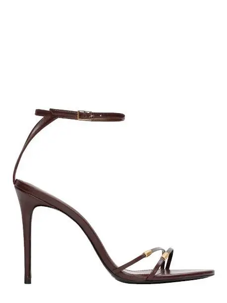 BLACK SUEDE STUDIO Britanny Strappy Sandal - Bordeaux Leather