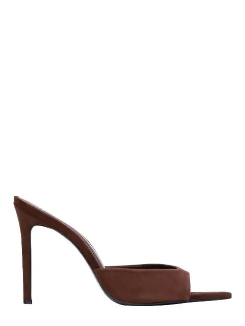 BLACK SUEDE STUDIO Brea Suede Mule - Brownie Suede