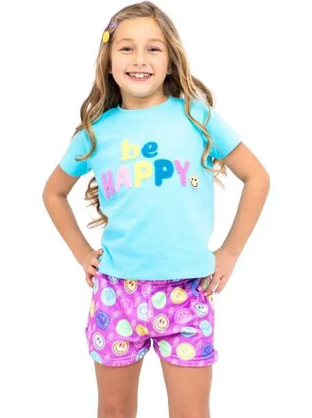 PREPPY GOOSE Applique Short Sleeve T-shirt - Turquoise