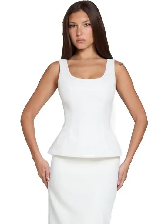 LEAU Calesia Contour Bustier Top - White