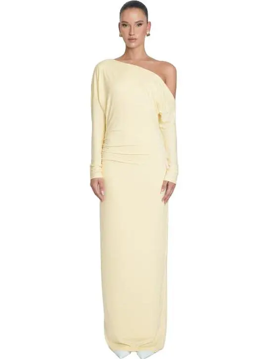 LEAU Slouchy Jersey Maxi Dress - Butter Yellow