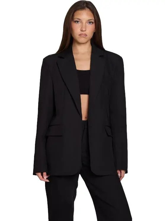 LEAU Classic Column Blazer - Black
