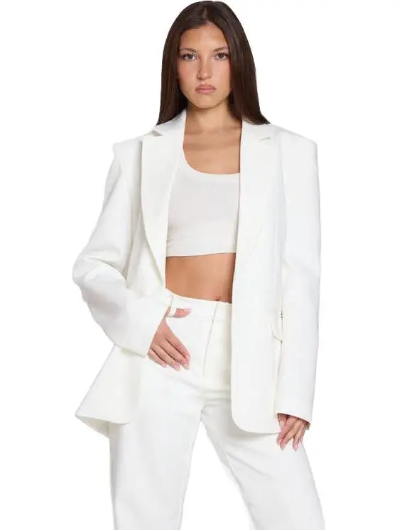 LEAU Classic Column Blazer - White