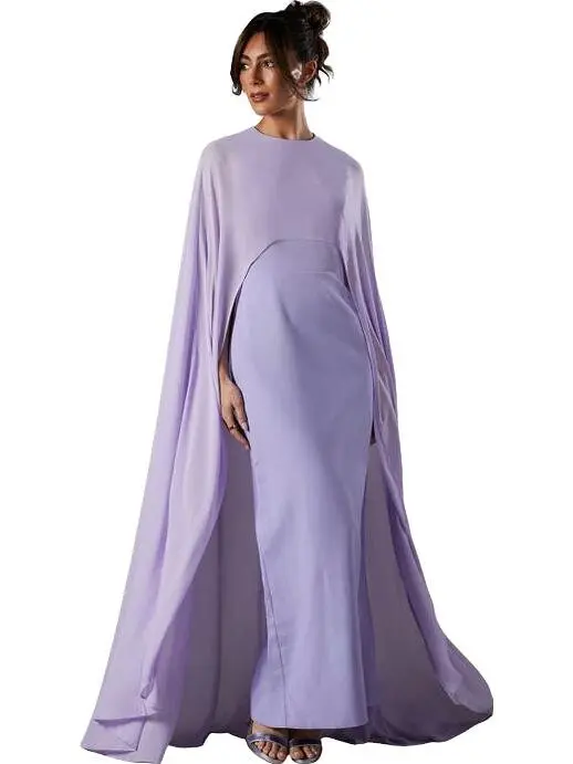 Coast Cape Sleeve Maxi Dress - Lilac