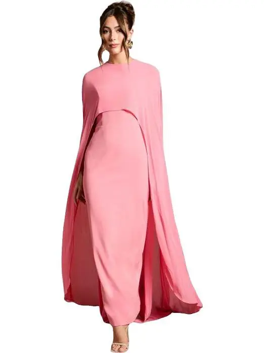 Coast Cape Sleeve Maxi Dress - Rose