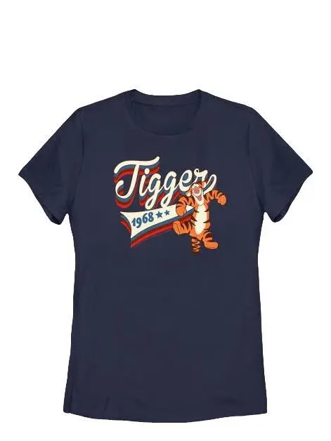 WINNIE THE POOH Disney Tigger 1968 Graphic T-shirt - Navy Blue