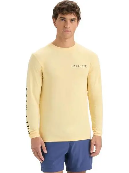 SALT LIFE Canopy Performance Long Sleeve Tee - Golden Haze Heather