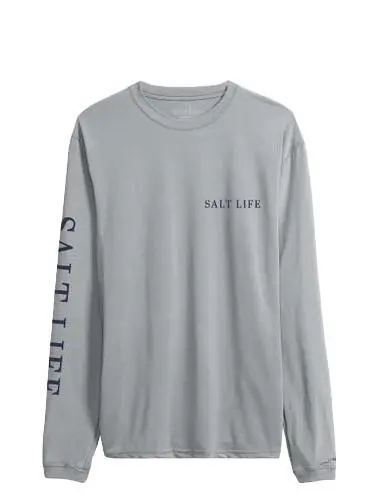 SALT LIFE Canopy Performance Long Sleeve Tee - Mist Grey Heather