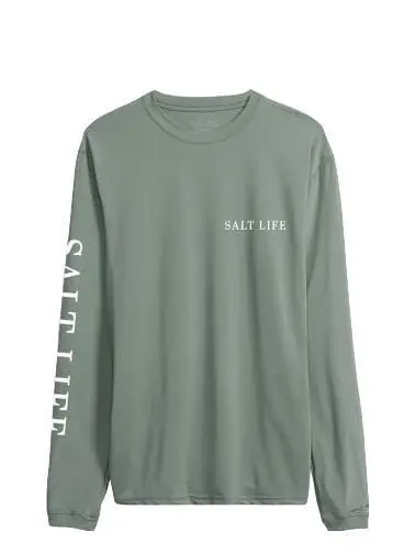 SALT LIFE Canopy Performance Long Sleeve Tee - Sagebrush Heather