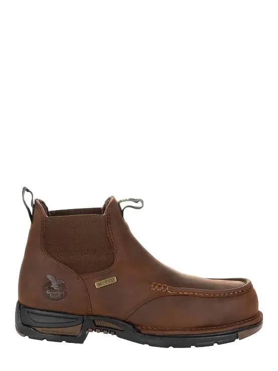GEORGIA BOOT Chelsea Waterproof Work Boot - Dark Brown