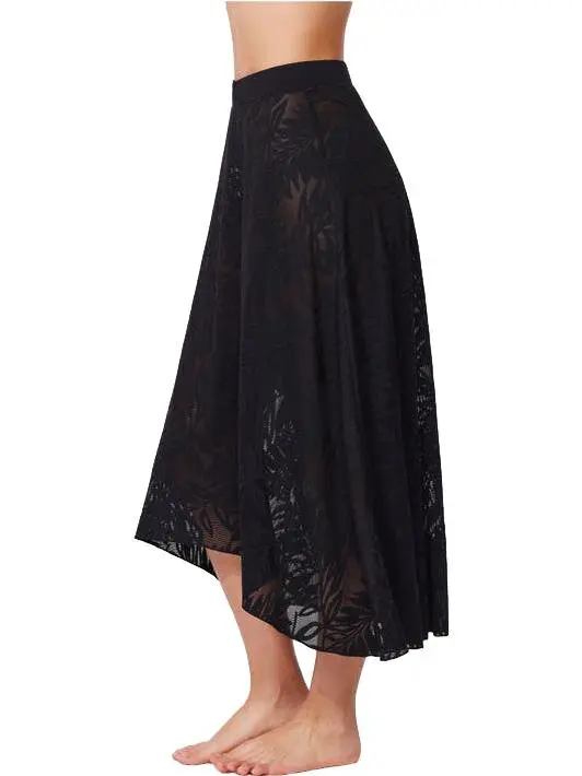 GOTTEX Skyfall Textured High-low Skirt Cover-up - Skyfall-black
