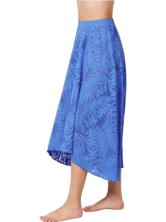 GOTTEX Skyfall Textured High-low Skirt Cover-up - Skyfall-blue