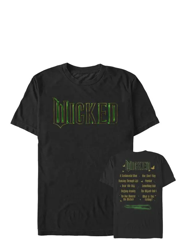 WICKED Official Logo Graphic T-shirt - Black Song List