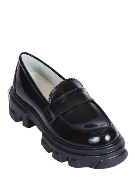 URBNKICKS Patent Leather Loafers - Black