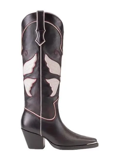DANTE Leather Western Boots - Burgundy