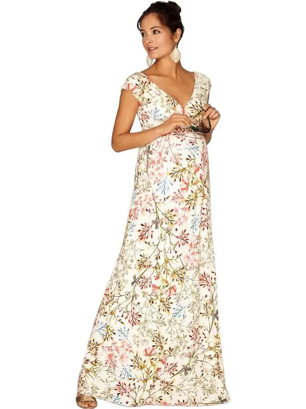 TIFFANY ROSE MATERNITY Alana Maternity Maxi Dress - Watercolour Meadow