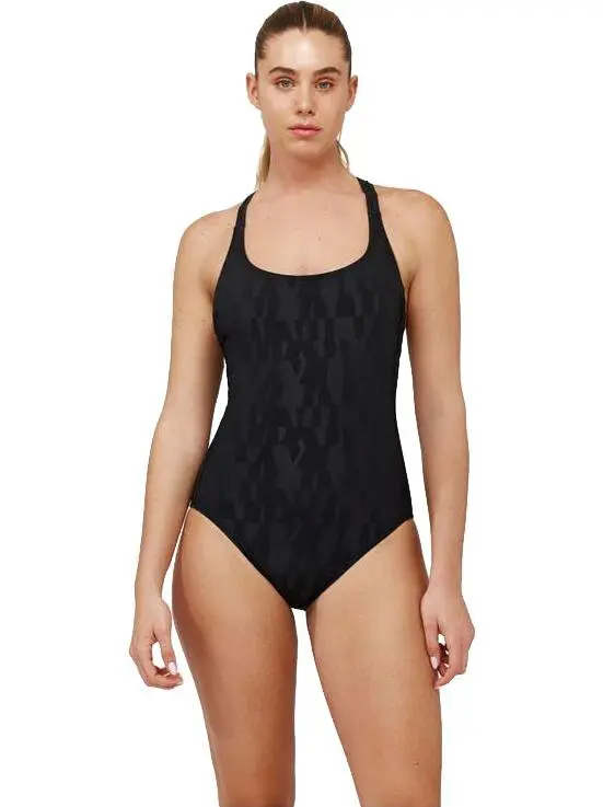 GOTTEX Ocean's Eleven Scoop Neck One Piece - Multi Black