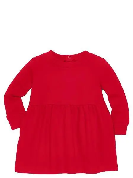 PRIMARY Baby Cozy Pocket Dress - Cherry