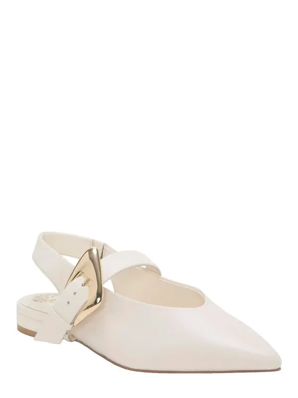 Vince Camuto Amoret Pointed Toe Slingback Flats - Coconut Crea Ecoshe