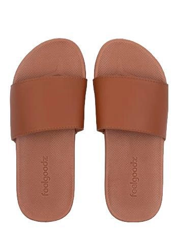 FEELGOODZ The Banyan Rubber Spa/shower Slide Sandals - Brown