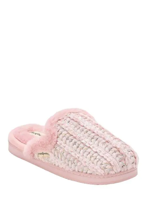 DEARFOAMS Paris Chenille Scuff Slipper - Pale Mauve