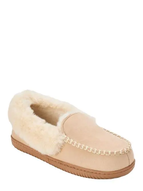 DEARFOAMS Ryland Cabin Moccasin Slippers - Sand