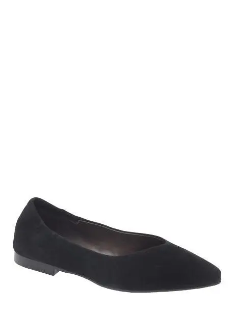 Cordani Mavis Pointed Toe Flat - Black Suede