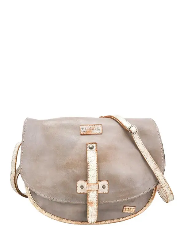 Bed Stu Sequoia Saddle Crossbody Bag - Icicle Rustic Nectar Lux