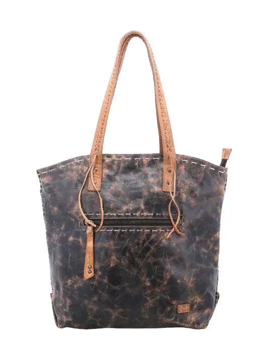 Bed Stu Barra Ii Tote Bag - Black Lux Tan Rustic