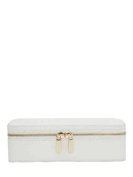 Wolf Maria Medium Zip Jewelry Case - White
