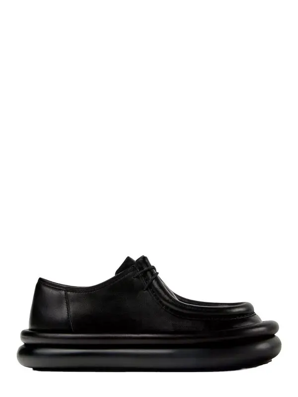 Camper Aqua Leather Platform Shoes - Black
