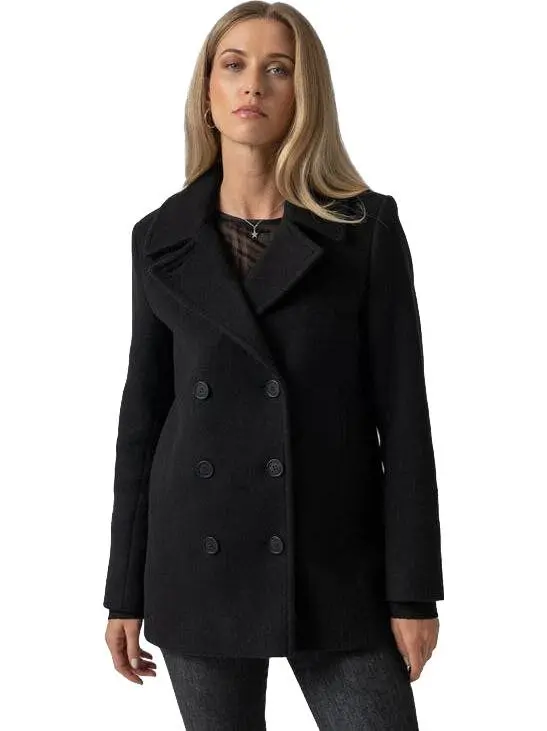 SAINT + SOFIA Quinn Pea Coat - Black