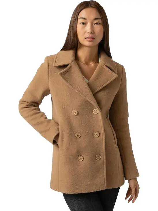 SAINT + SOFIA Quinn Pea Coat - Camel