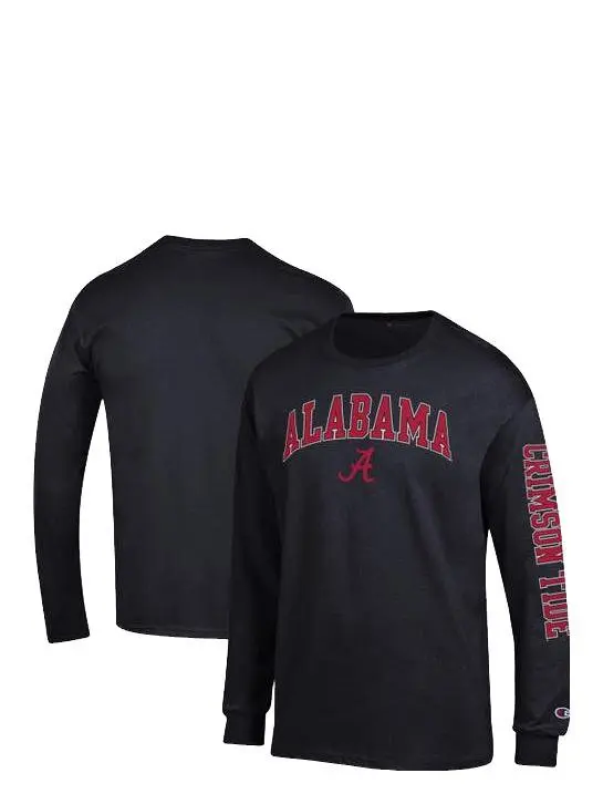 Champion Alabama Crimson Tide Arch Over Logo 2-hit Long Sleeve T-shirt - Black