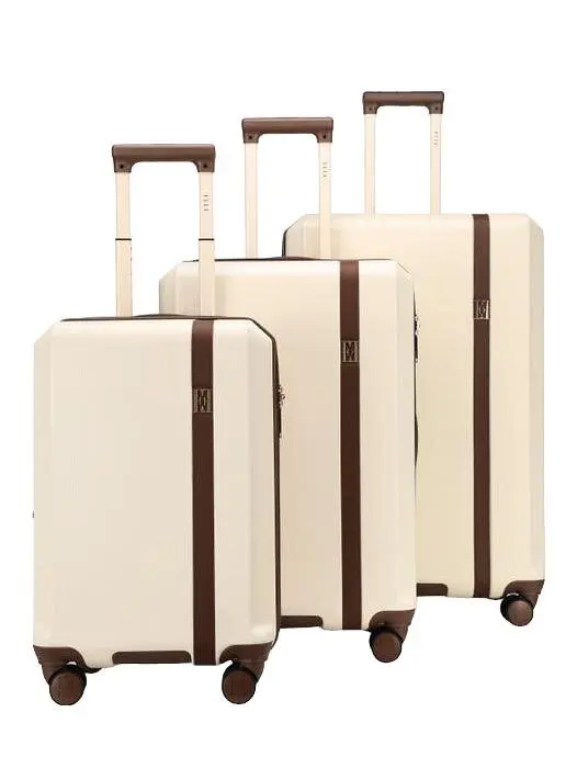 ELLE Luxe Journey 3-piece Expandable Spinner Luggage Set - Champagne
