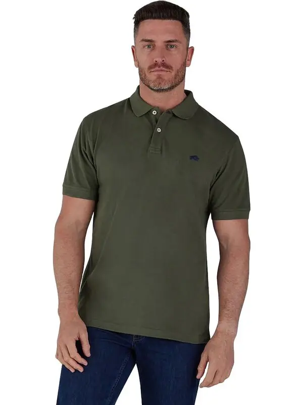 RAGING BULL 100% Cotton Polo Shirt - Army Green
