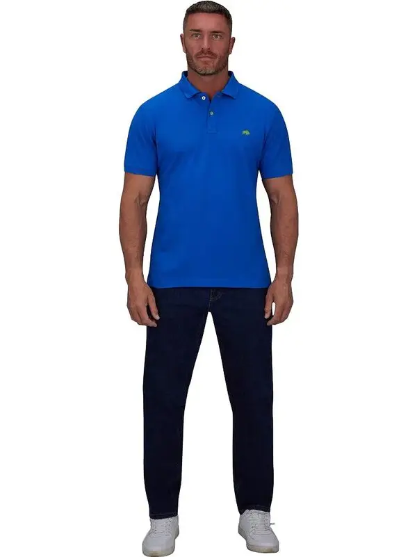 RAGING BULL 100% Cotton Polo Shirt - Cobalt Blue