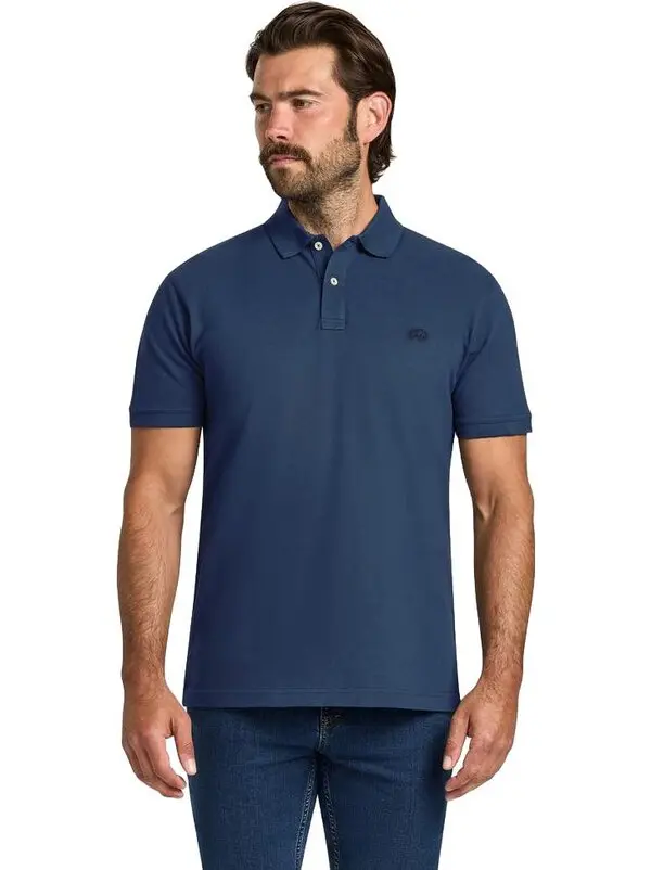 RAGING BULL 100% Cotton Polo Shirt - Denim