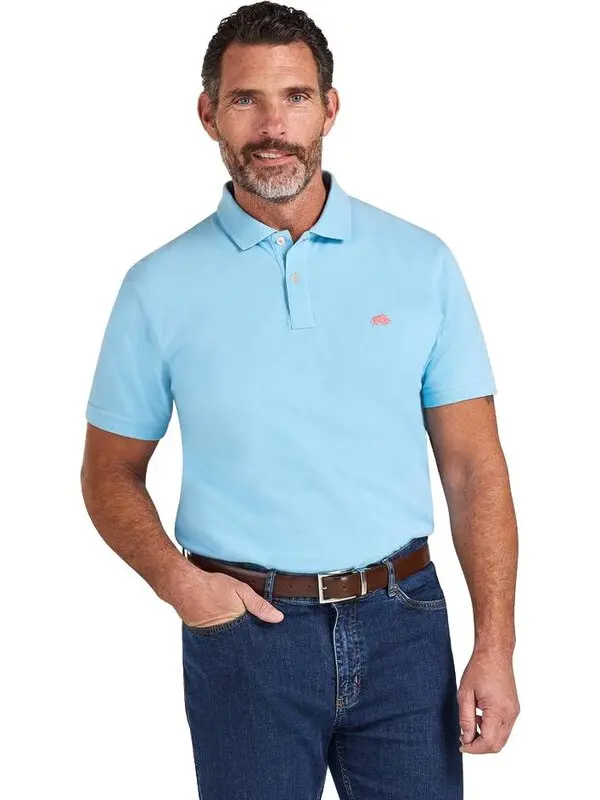 RAGING BULL 100% Cotton Polo Shirt - Sky Blue