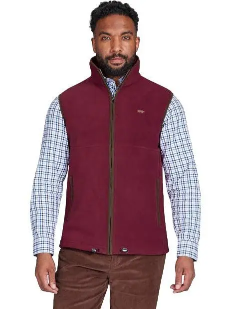 RAGING BULL Fleece Gilet - Burgundy